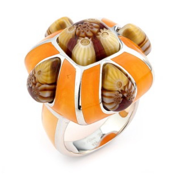 Alan K | Jewelry | Murano Glass Silver 925 Ring By Alan K 2mr29 | Poshmark